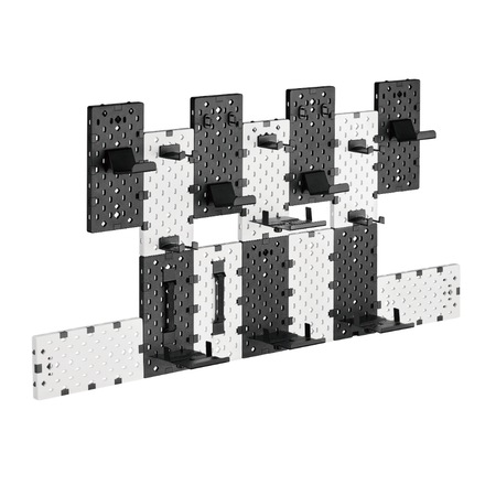 Organizator de perete pentru jocuri, 15 x 128 x 256 mm, Negru/Alb - eMAG.ro