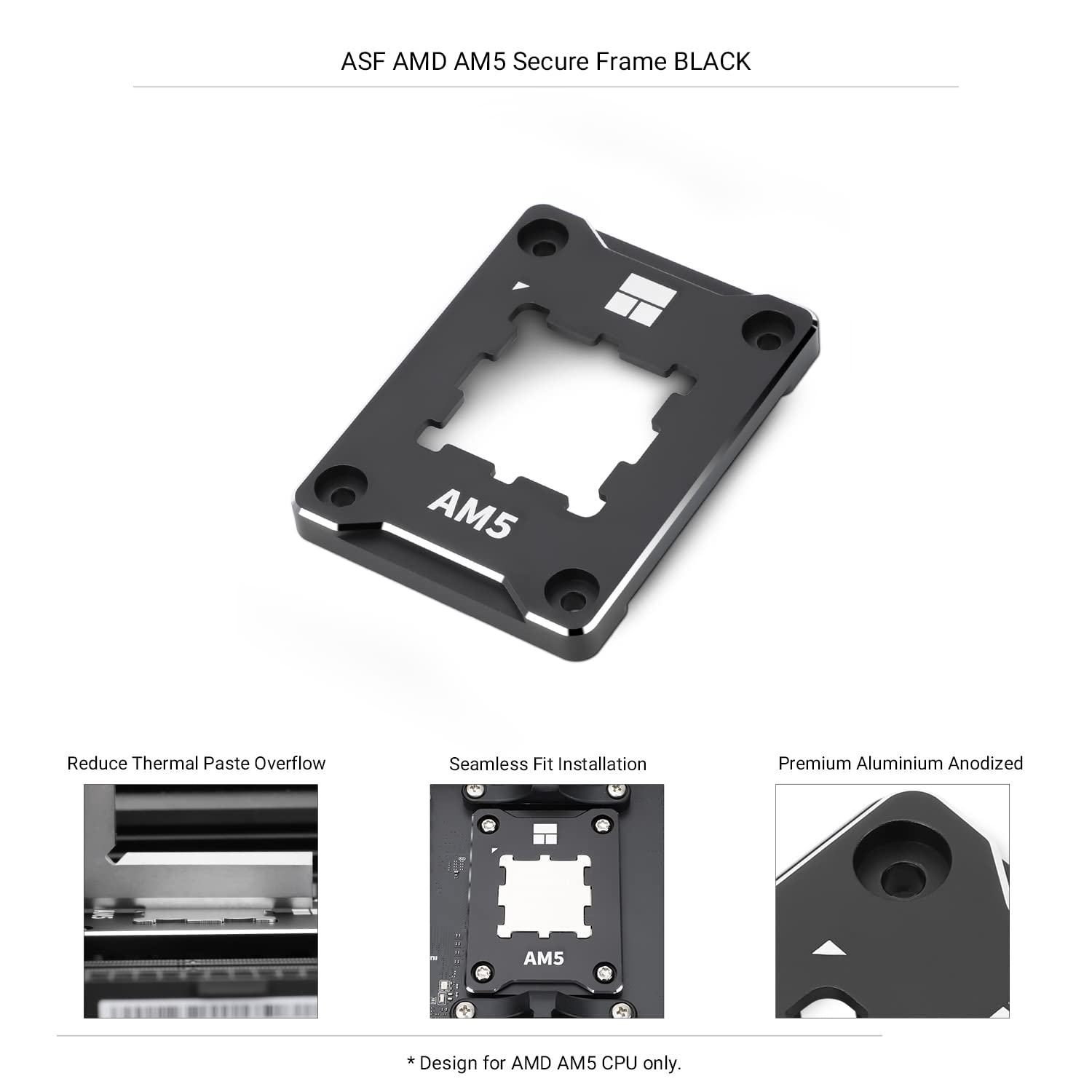 Contact Frame pentru procesoarele AMD AM5 Thermalright AMD-ASF Black ...