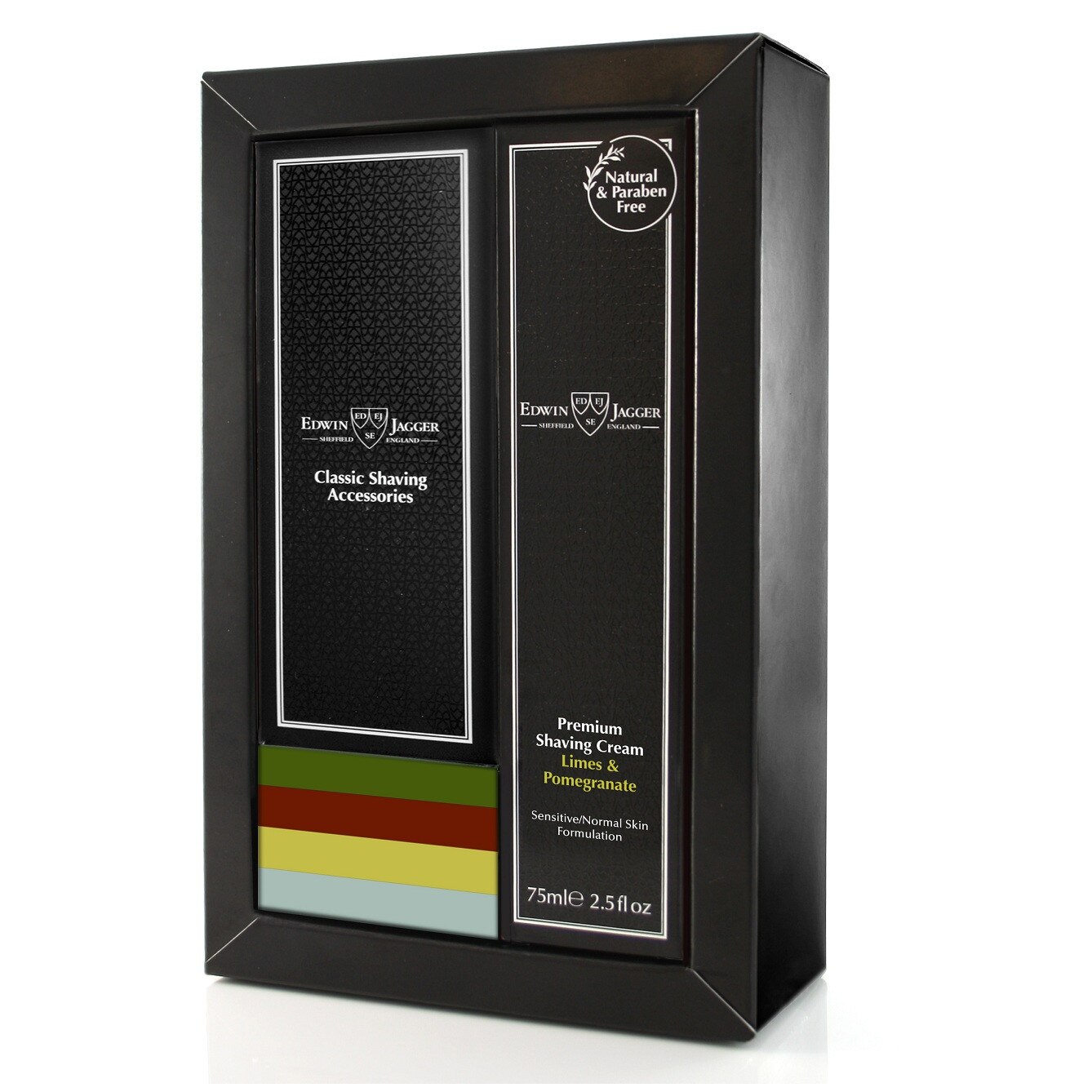 Edwin Jagger Set aparat de barbierit clasic cu lama dubla si crema de ...