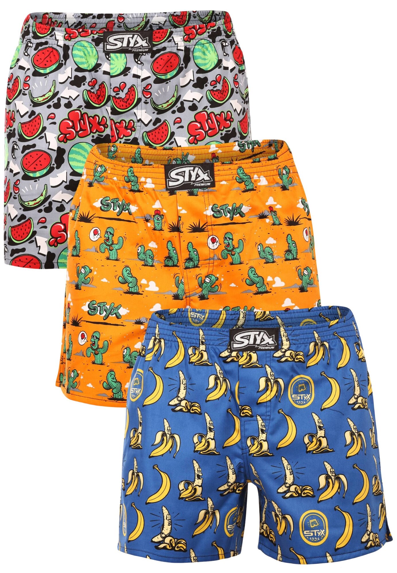 Set 3 boxeri barbati, Styx, Bumbac, Multicolor, L - eMAG.ro