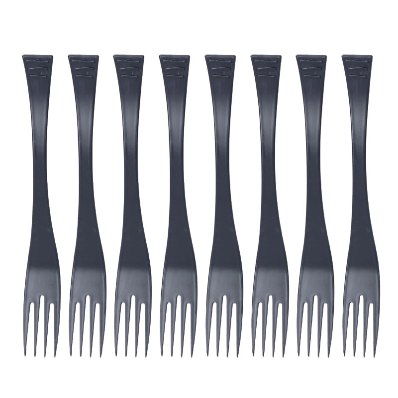 Set 40 furculite, Papstar, Plastic, Negru - eMAG.ro