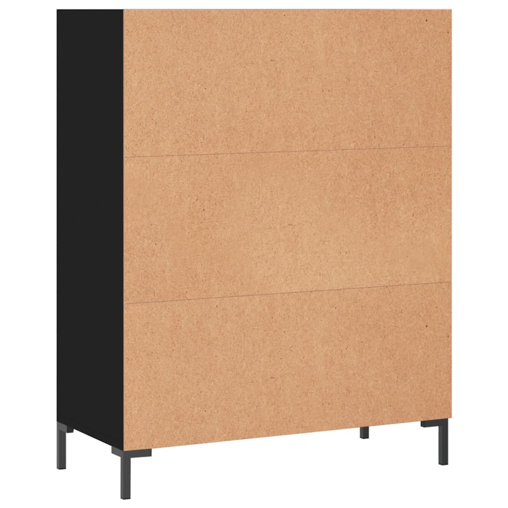 Dulap pentru carti Zakito Europe, 3 rafturi, negru, 69.5x32.5x90cm ...
