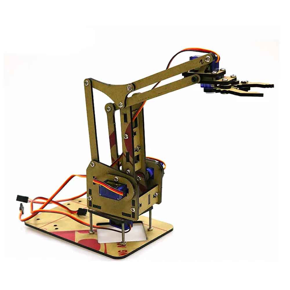 Kit complet de brat robotizat, Arduino, Acril - eMAG.ro