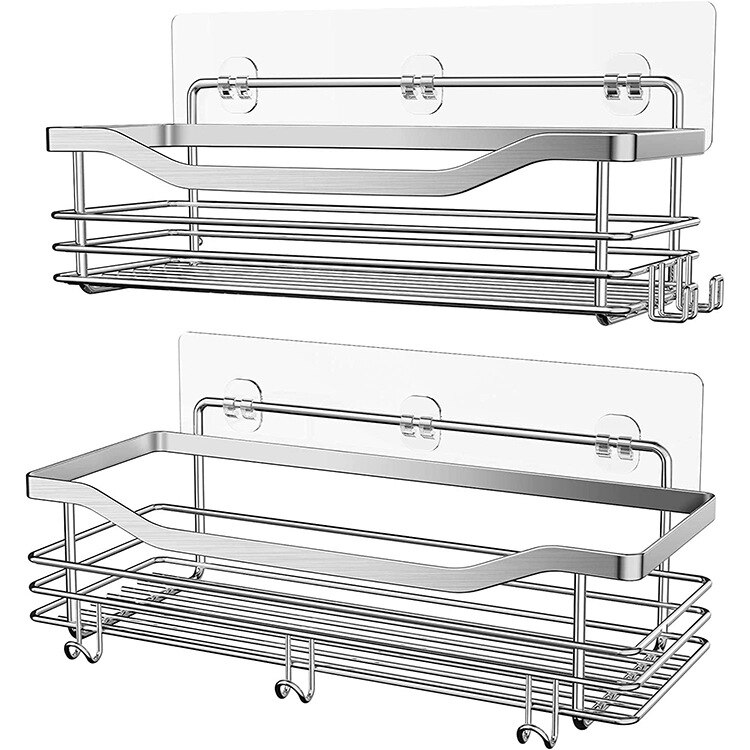 Set 2 rafturi dus, Inox, Argintiu - eMAG.ro