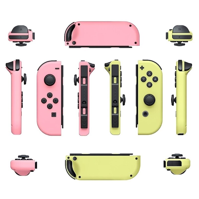 Gamepad pentru Nintendo Switch, 2 Piese, Roz/Galben - eMAG.ro
