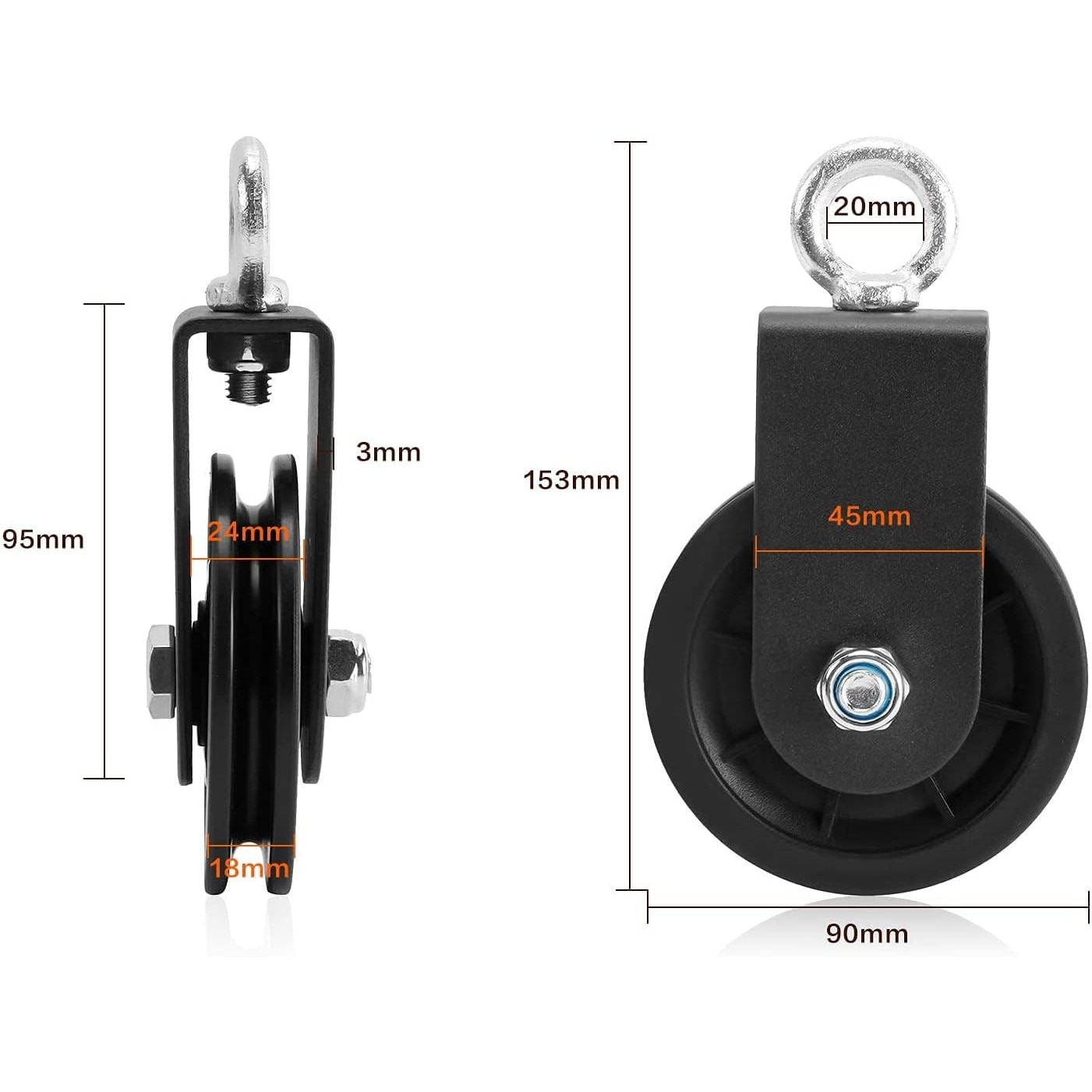 Scripete Sunmostar, 90 mm, Montare in U, Negru - eMAG.ro