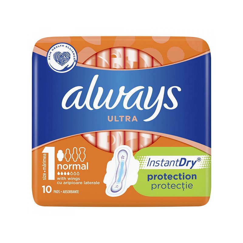 Set 4 x 10 Absorbante Always Ultra Normal Plus - eMAG.ro