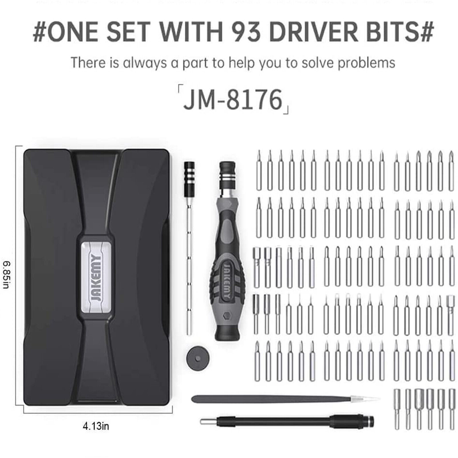 Комплект прецизни отвертки, JM-8187, 106 бр., Стомана, за ремонт на ...