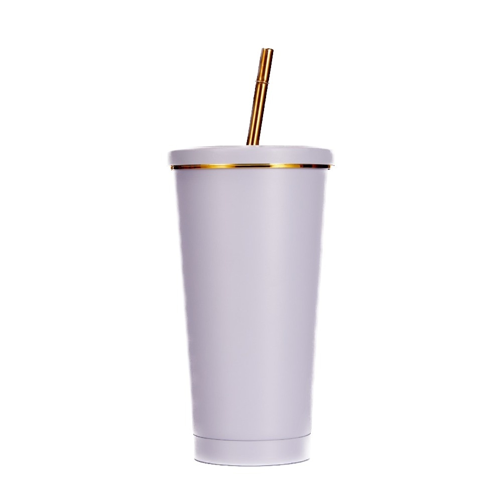 Cana Termos si pai, Purpley®, cu capac To Go, pentru bauturi calde/reci ...