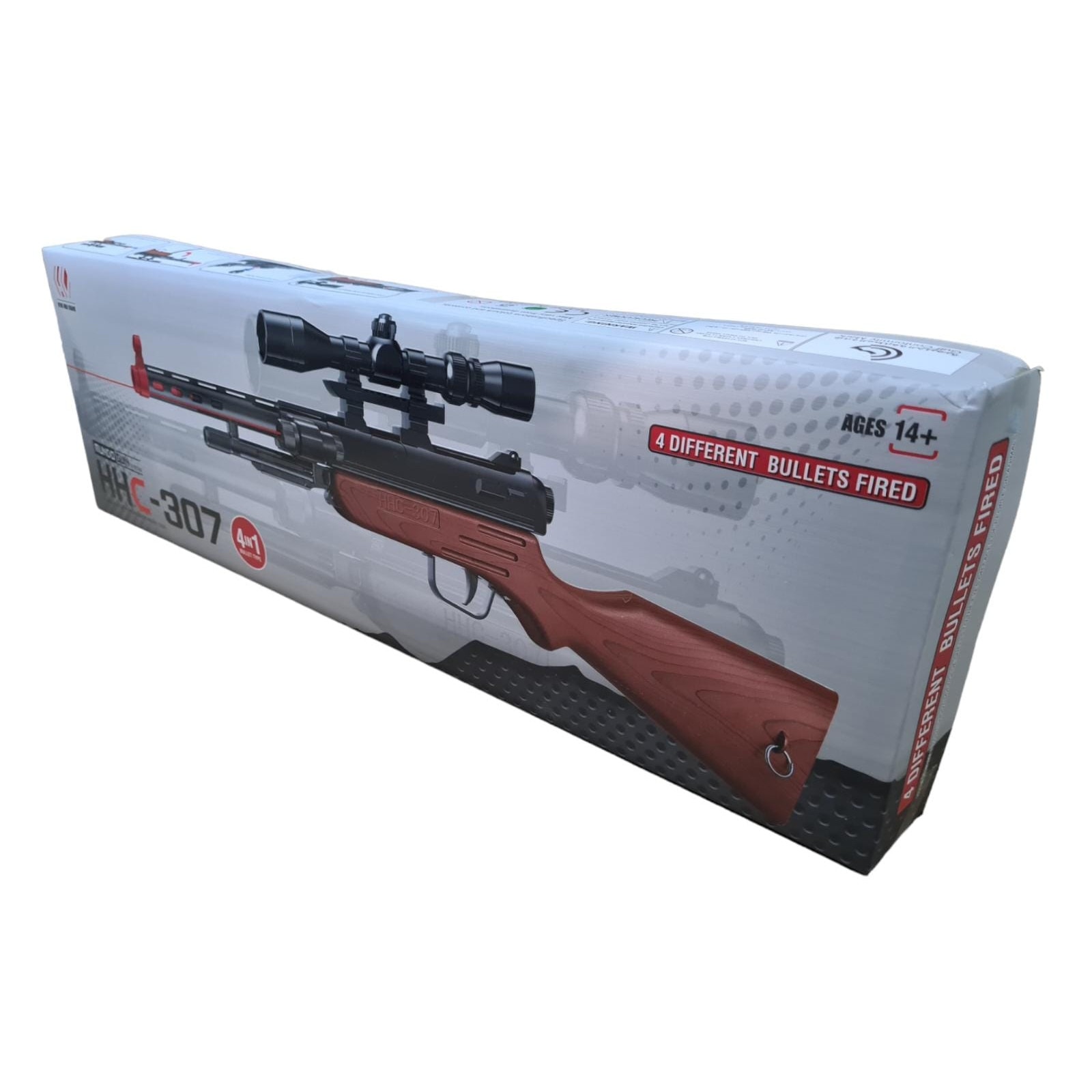 Pusca de jucarie, incarcare manuala, 55 cm, cu luneta si laser, gloante ...