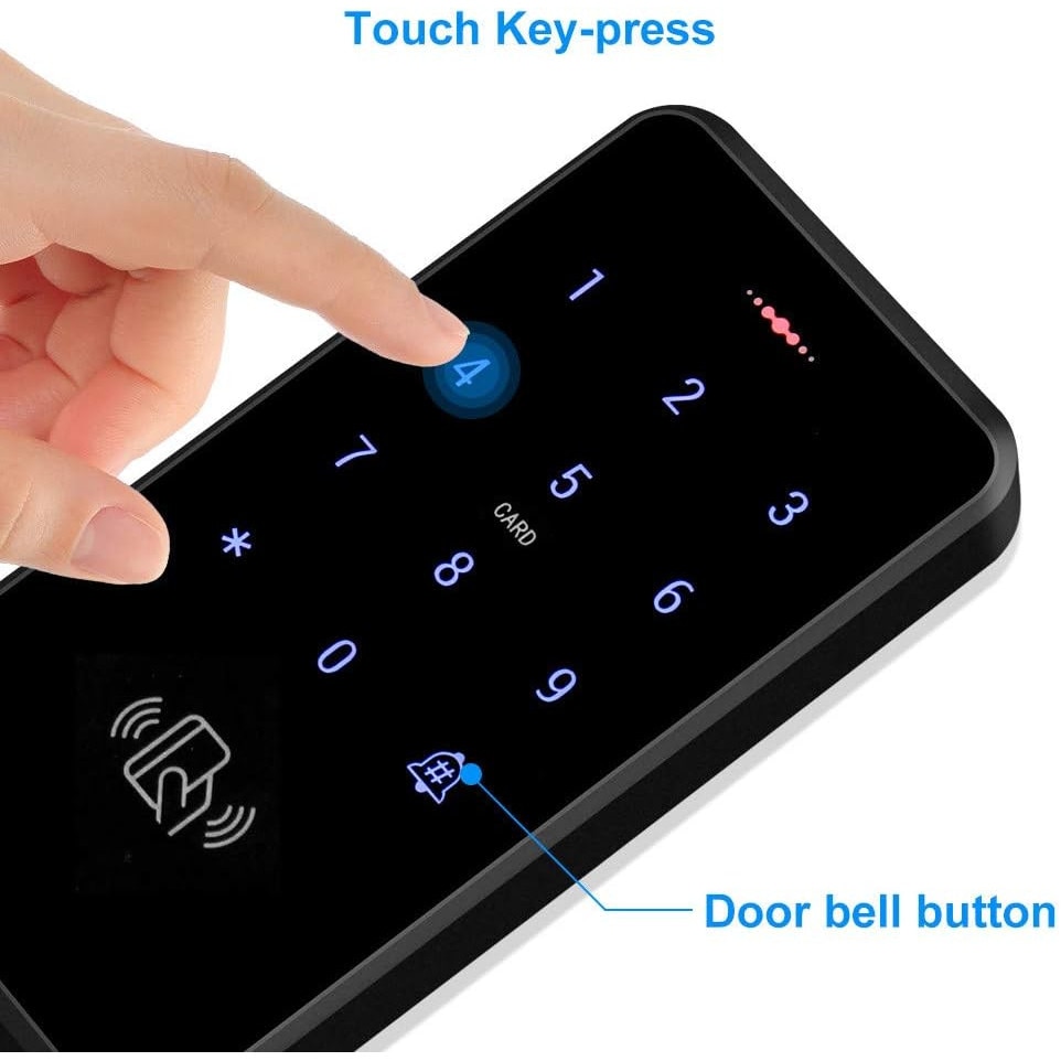 Tastatura RFID control acces, Sunmostar, IP68, 14 x 7 x 1.6 cm, Negru ...