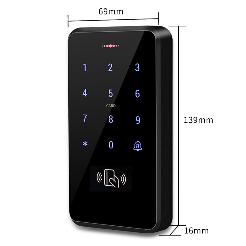 Tastatura RFID control acces, Sunmostar, IP68, 14 x 7 x 1.6 cm, Negru ...