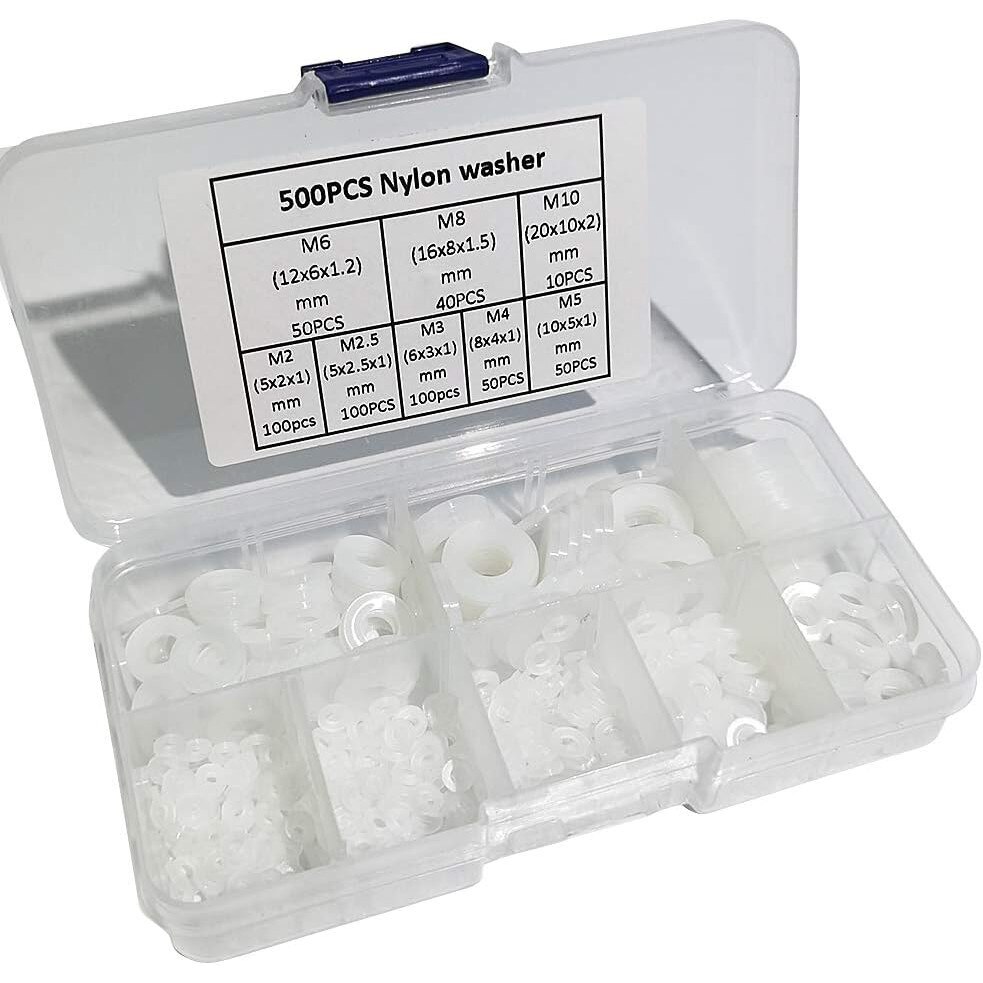 Set 500 bucati saibe, Sunmostar, Nailon, M2/M2.5/M3/M4/M5/M6/M8/M10 ...
