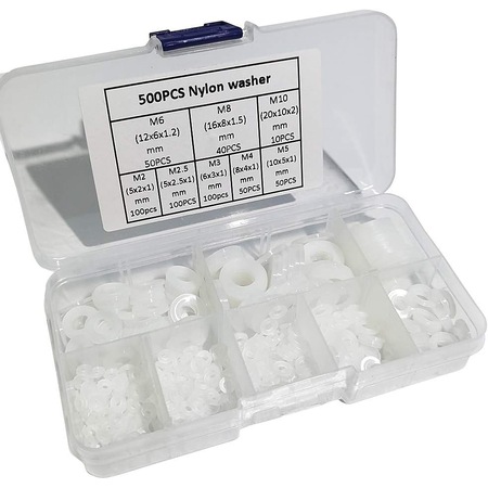 Set 500 bucati saibe, Sunmostar, Nailon, M2/M2.5/M3/M4/M5/M6/M8/M10 ...