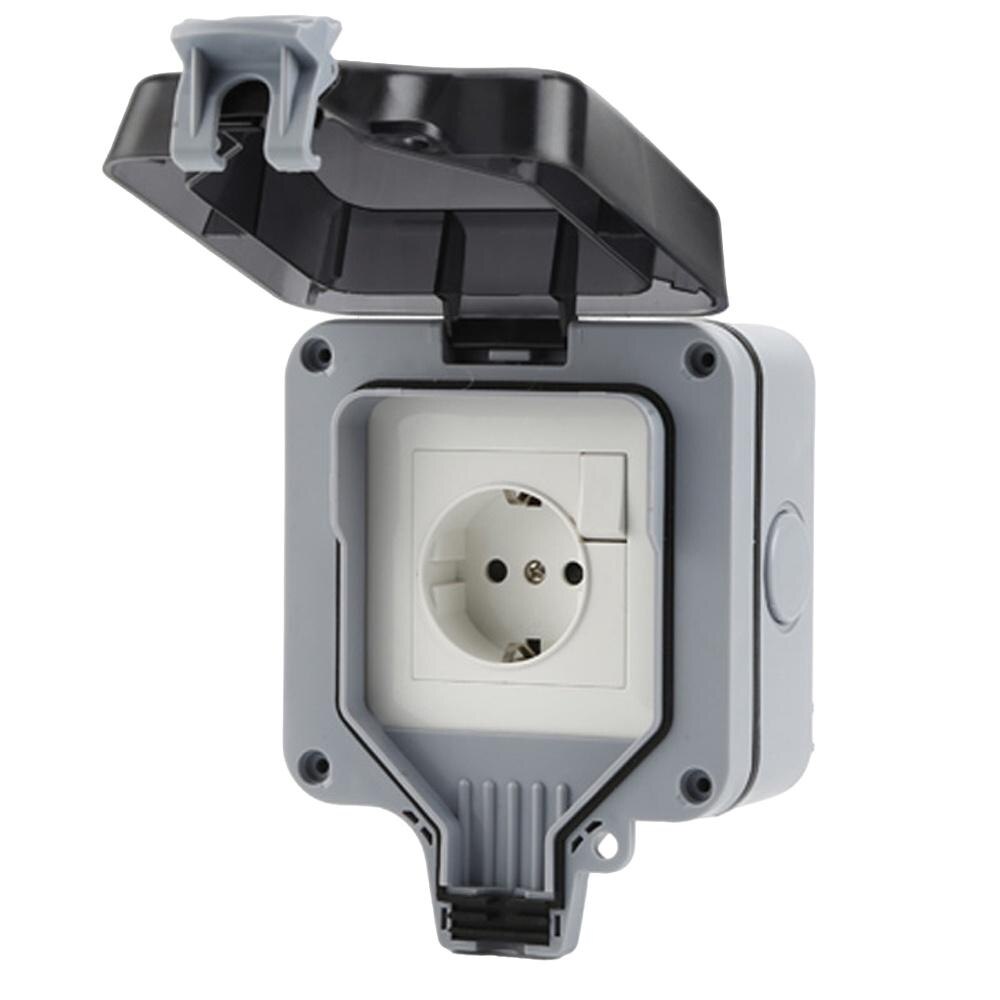 Prize impermeabila, Sunmostar, ABS, Cu capac, 220-240 V, Alb/Gri - eMAG.ro