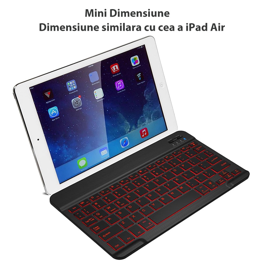 Tastatura tableta, Chucai, universala, Portabila, Bluetooth 3.0, 10 ...