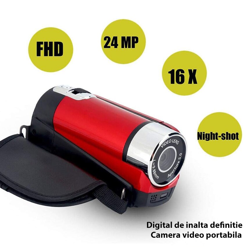 Camera video digitala, Chucai, Full HD, Zoom digital 16x, Difuzor ...