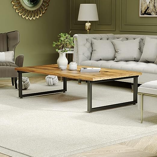 Set 2 picioare pentru masa cafea, Metal Design, 38x80x6 cm, negru mat ...