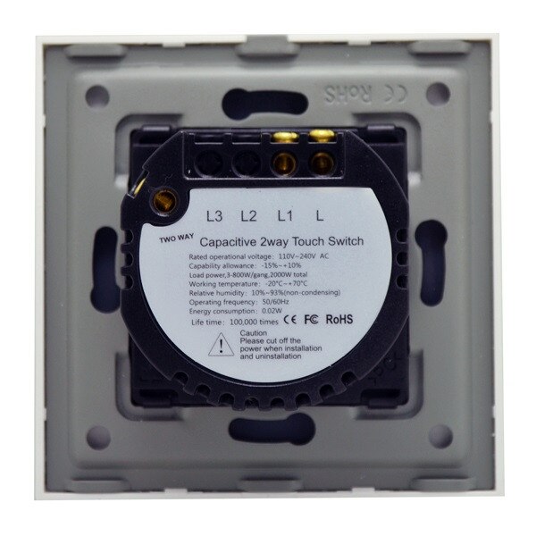 Intrerupator tactil cap-scara negru cu panou de sticla touch - eMAG.ro