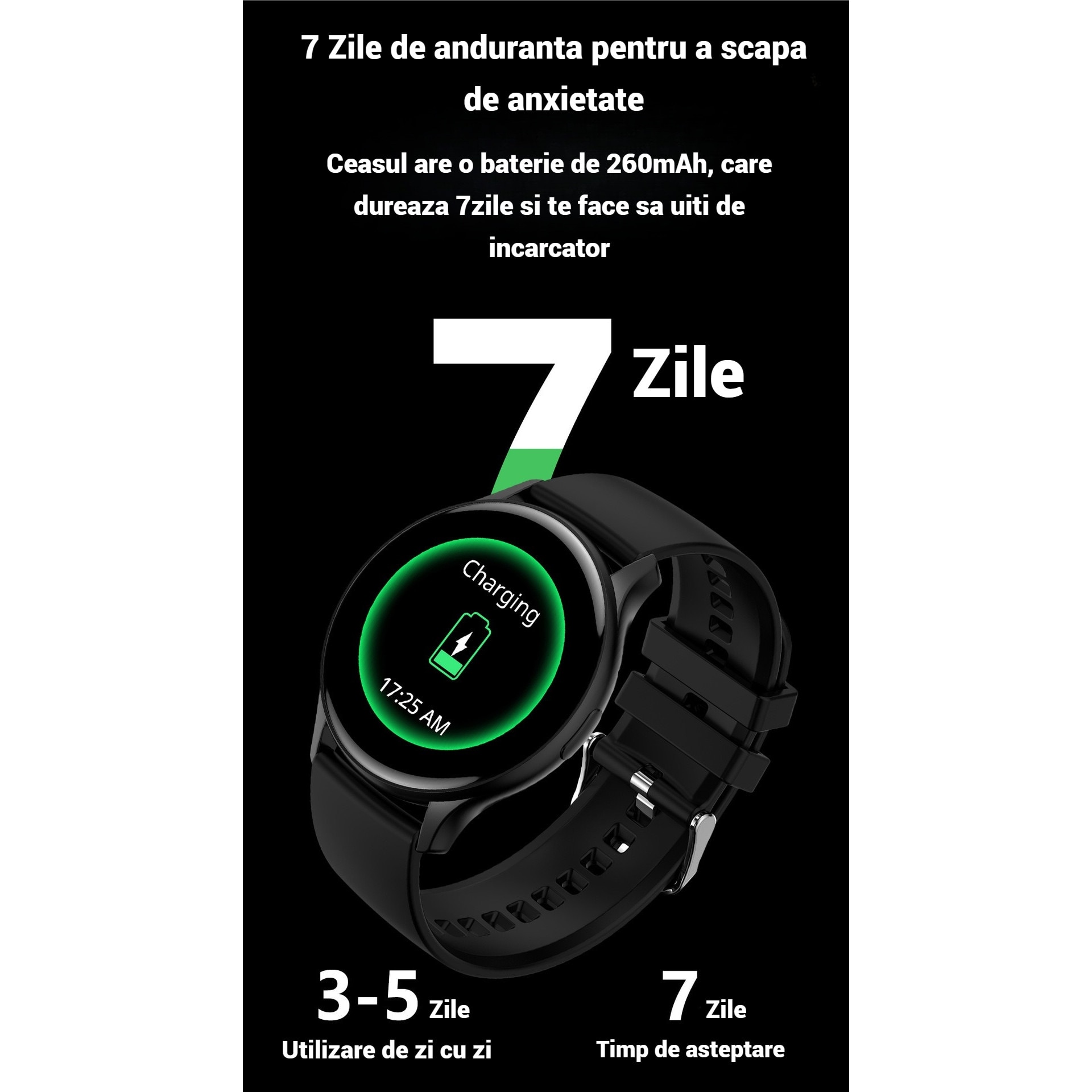 Ceas Smart AMOLED Auriu, 1.43", Apel Bluetooth One-Touch, AI Asistent ...