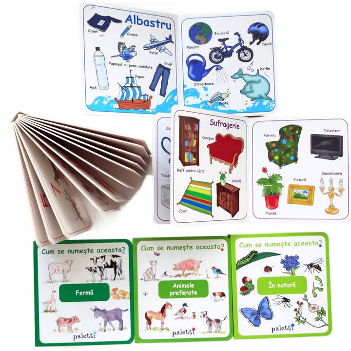 Set 6 carti educative cu imagini pentru copii, Primele Cuvinte, 22 ...