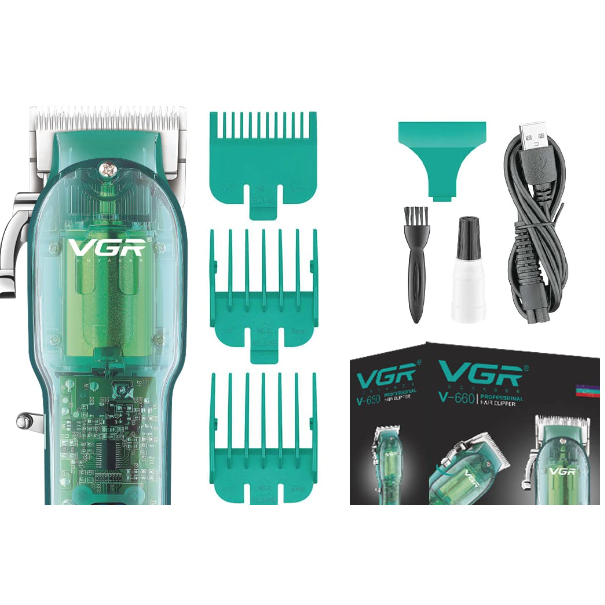 Aparat de tuns profesional VGR V 660 cu Led Verde - eMAG.ro