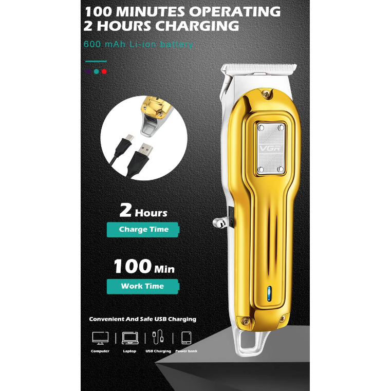 Професионална машинка за подстригване VGR V 919 Gold - eMAG.bg