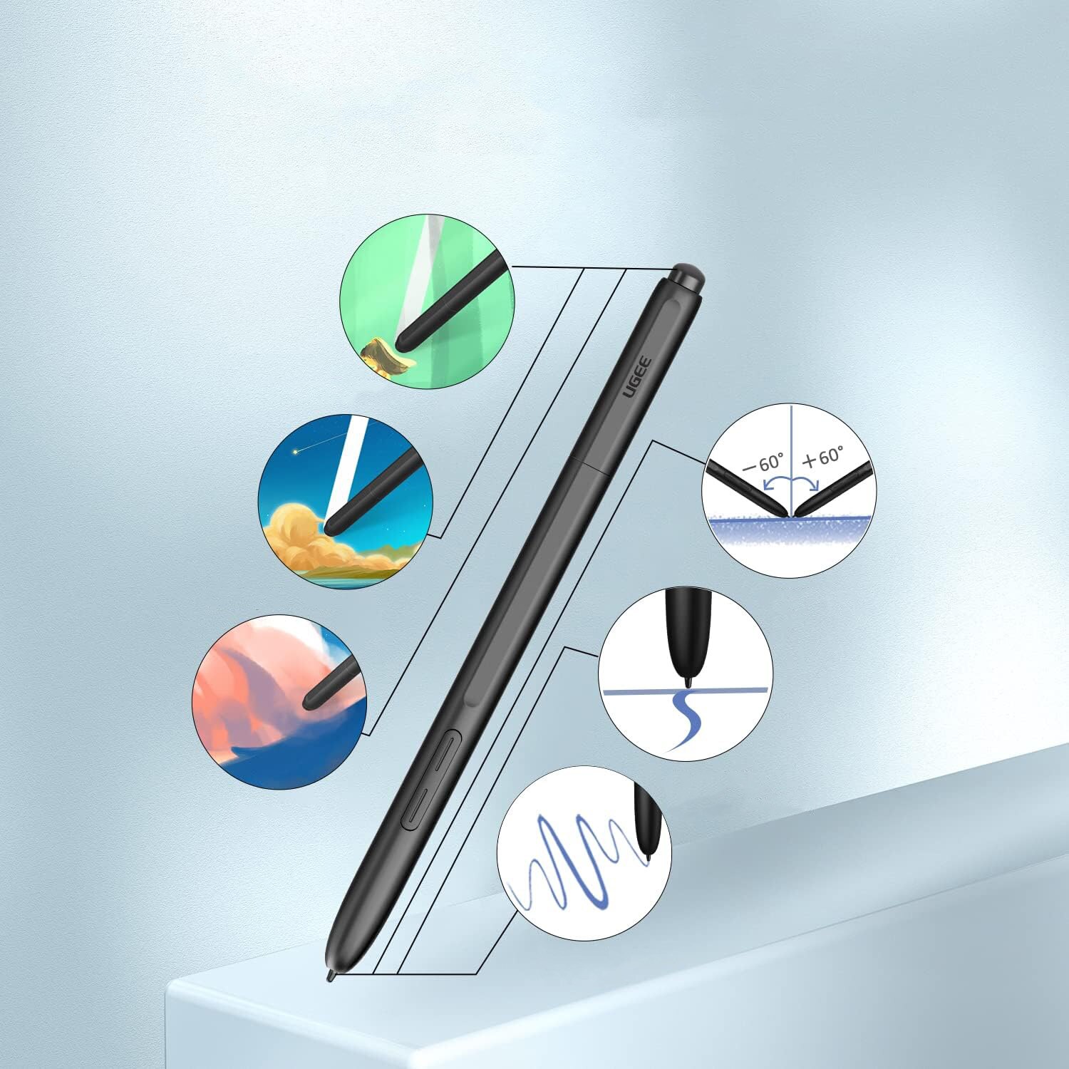 Tableta grafica Ugee U1600,15.4", 8192 niveluri presiune, Black - eMAG.ro