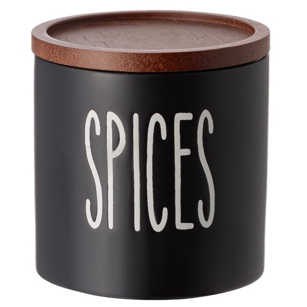 Recipient din ceramica cu capac din lemn pentru condimente, Neirini ...