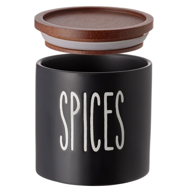 Recipient din ceramica cu capac din lemn pentru condimente, Neirini ...