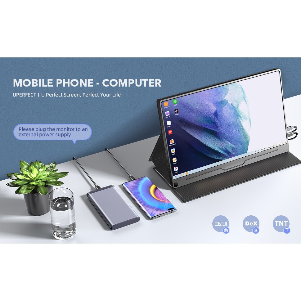 Monitor portabil Uperfect, 1920x1080 px, 15.6 inci, 178 °, IPS, HDR ...