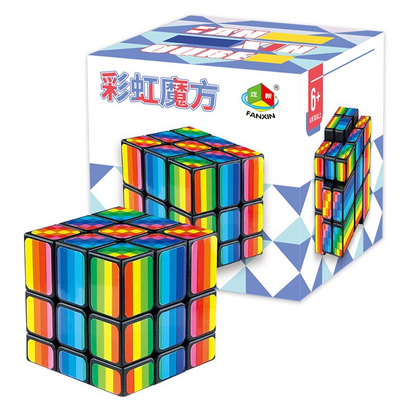 Cub Rubik Magic Cube Fanxin, Shaped Cube, FX7732, Rainbow - eMAG.ro