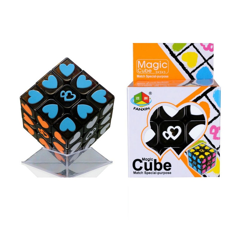 Cub Rubik Magic Cube Fanxin, Shaped Cube, 6A67, Peach Heart - eMAG.ro
