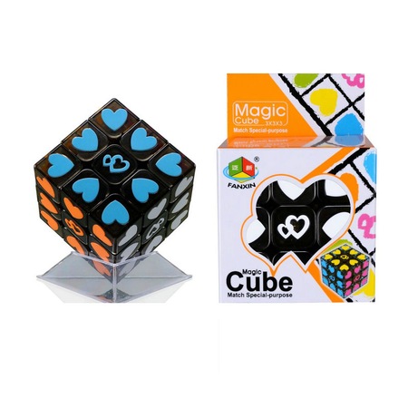 Cub Rubik Magic Cube Fanxin, Shaped Cube, 6A67, Peach Heart - eMAG.ro