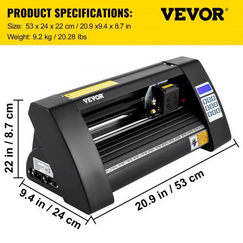 Plotter Cutter cu ecran cu LED, taiere la 37.5 cm, negru - eMAG.ro