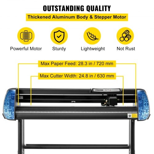 Cutter Plotter, taiere la 71.12 cm, cu suport inclus, negru - eMAG.ro