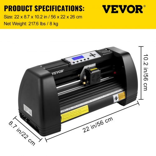 Plotter vinil, taiere la 35.56 cm, cu afisaj LCD, negru - eMAG.ro