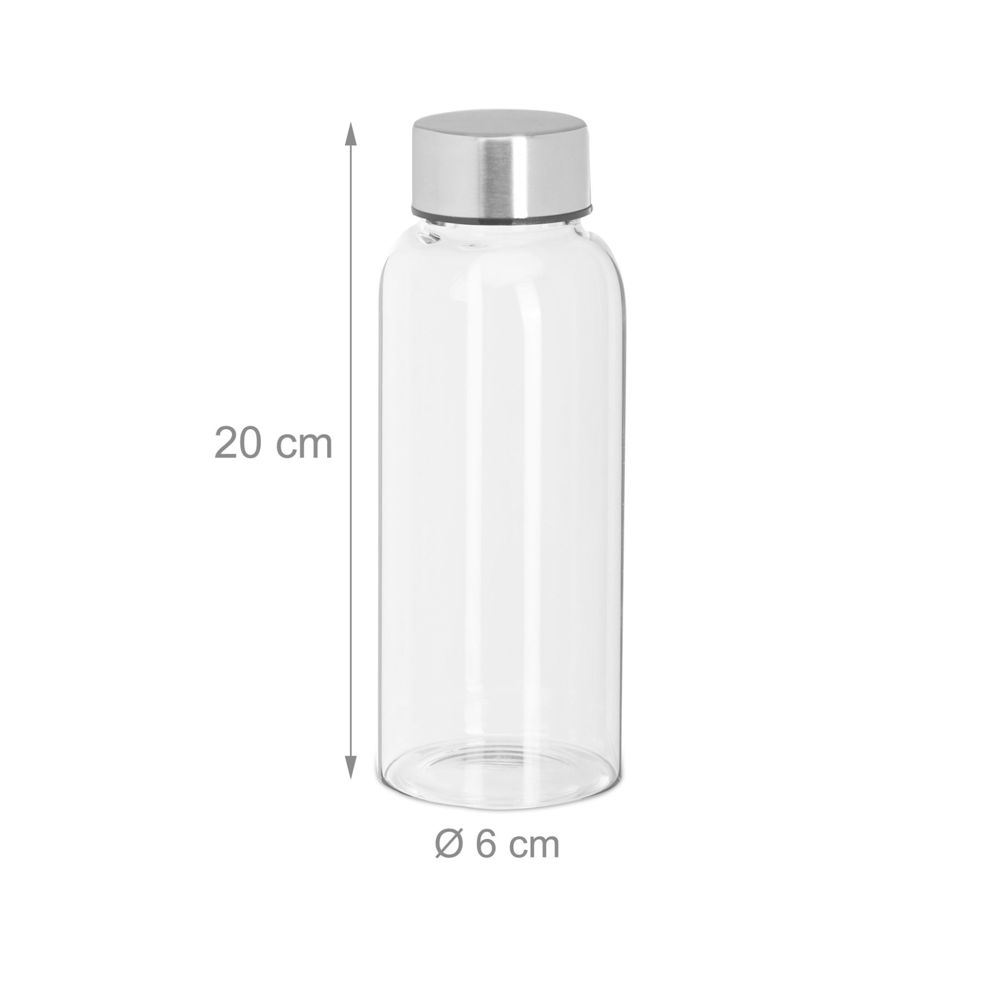 Set 2 sticle apa pentru antrenament, Relaxdays, din Sticla borosilicat ...