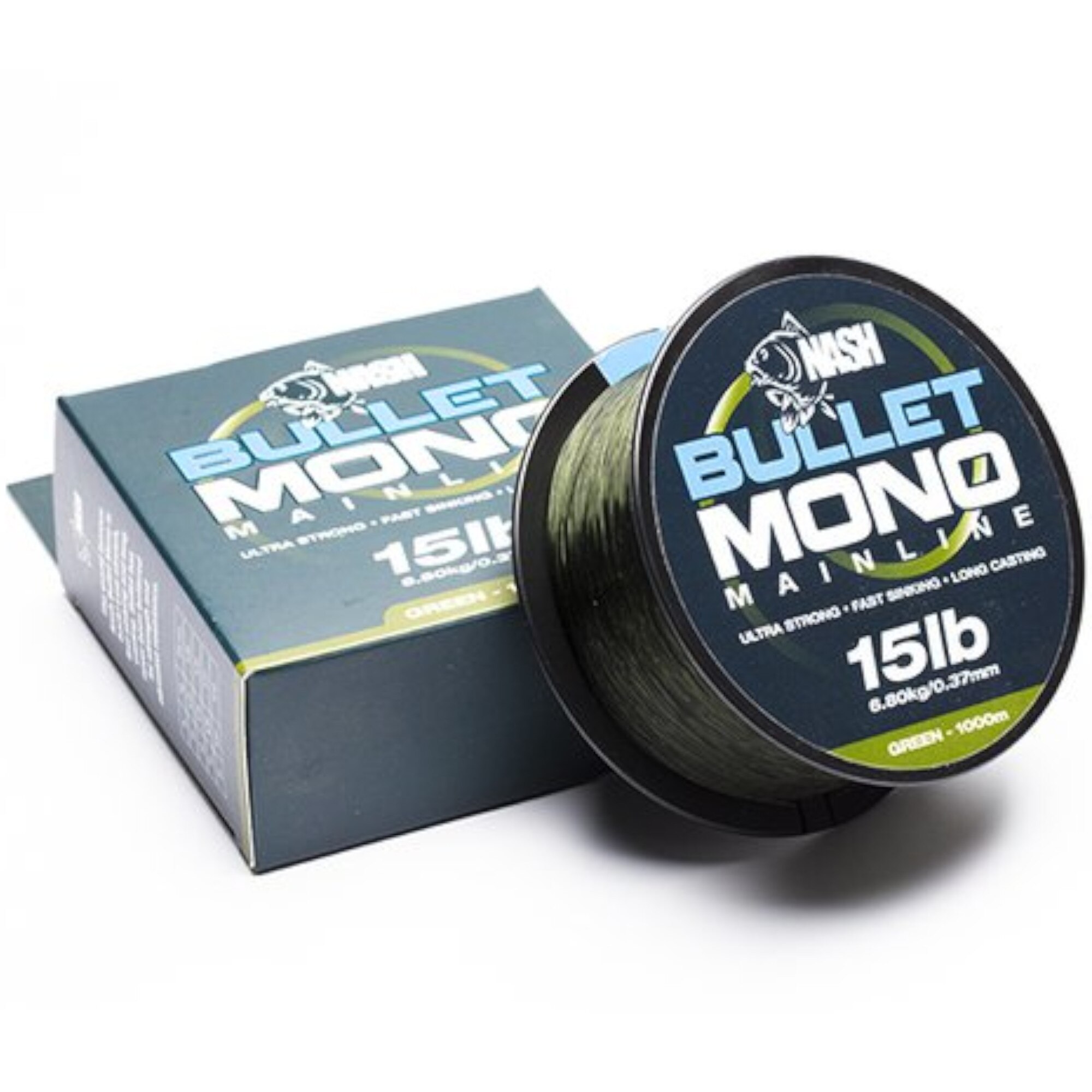 Fir Monofilament pescuit, Nash, Bullet Verde, 40 lb 0.40 mm 1000 m ...