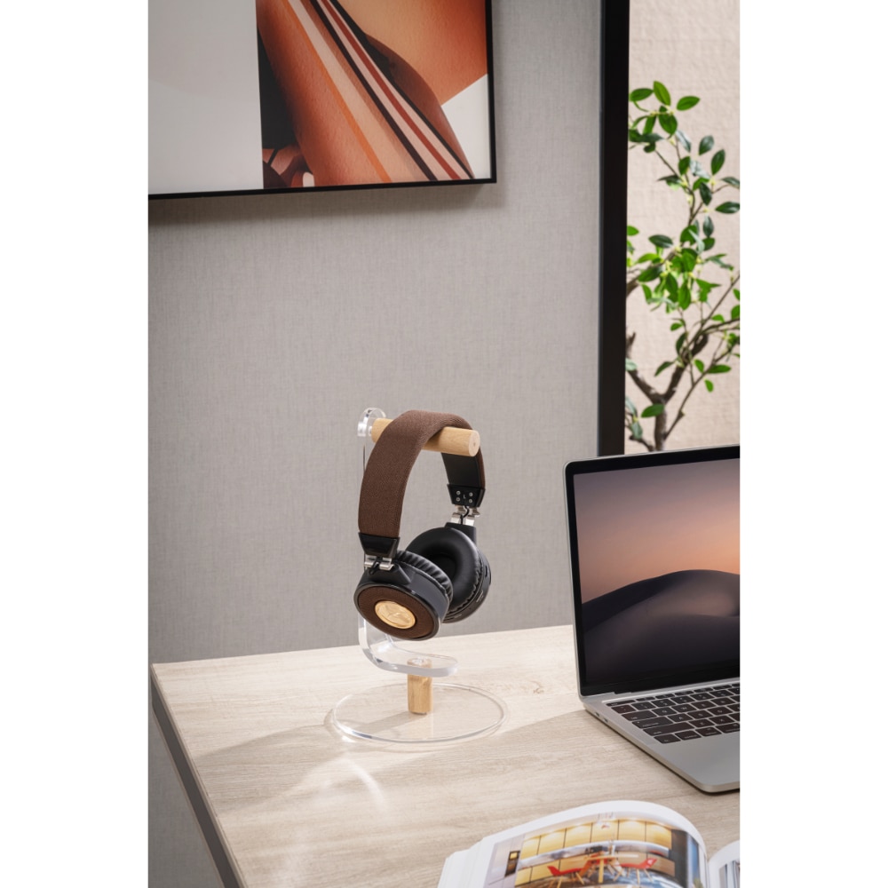 Suport pentru casti, Plexiglas/Lemn - eMAG.ro