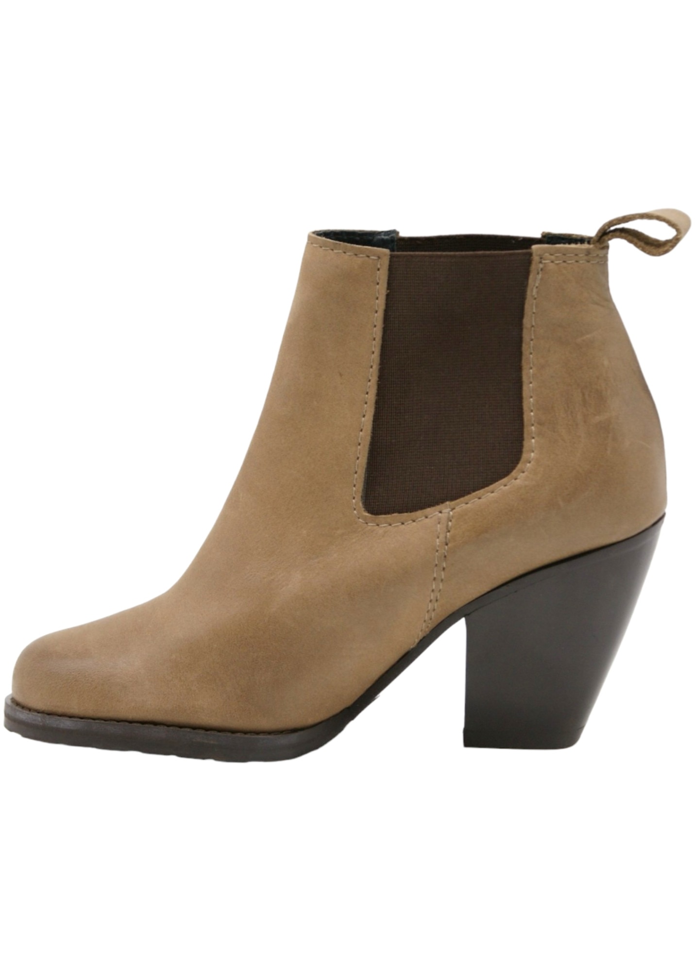 Botine, Gardenia Copenhagen, Alice Mid Zip Boot, Piele naturala, Gri ...