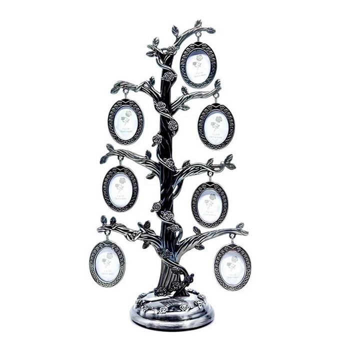 Rama foto cu 7 poze ovale - forma copac, 29 cm - eMAG.ro