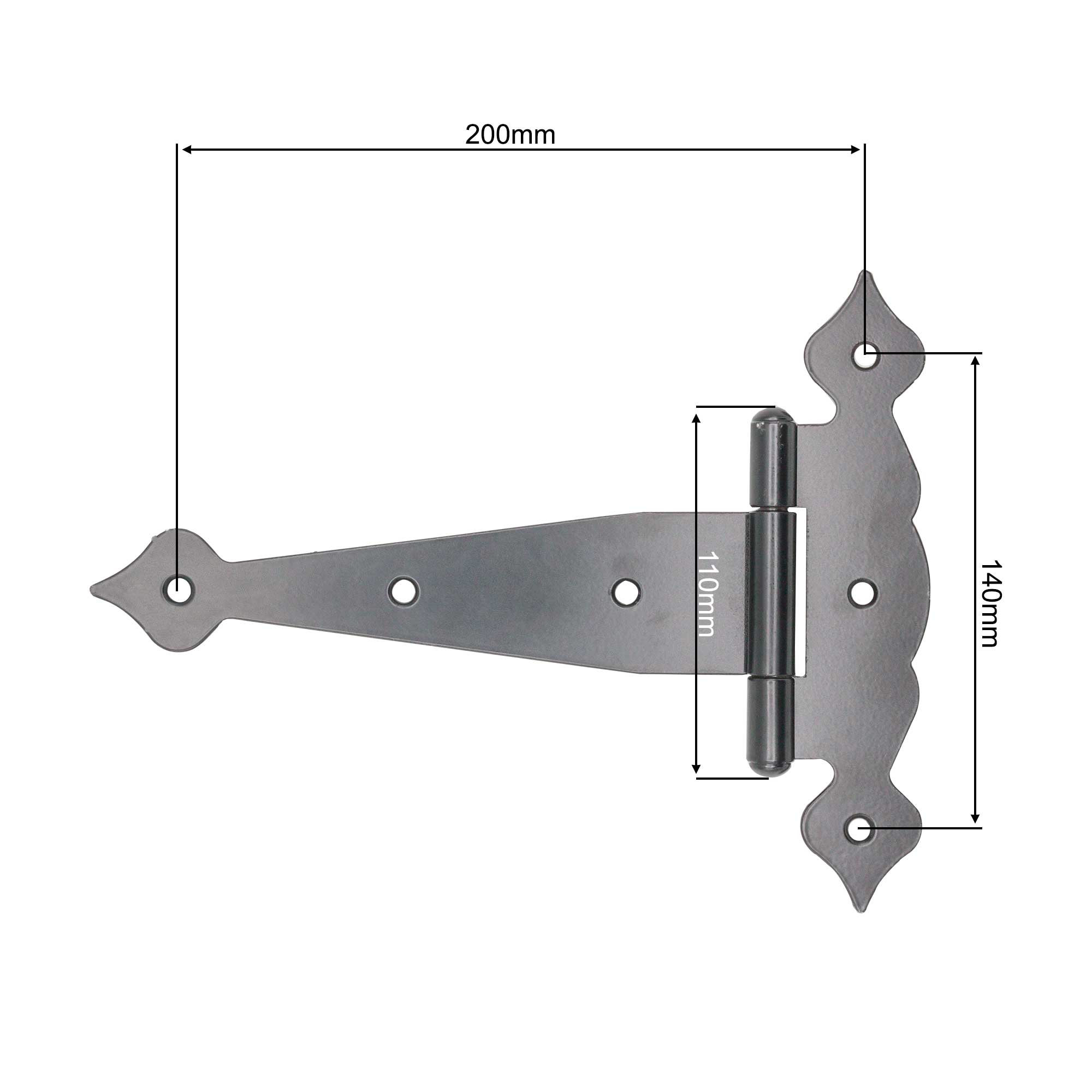 Balama metalica ornamentala pentru usi si portite de lemn, 250mm - eMAG.ro