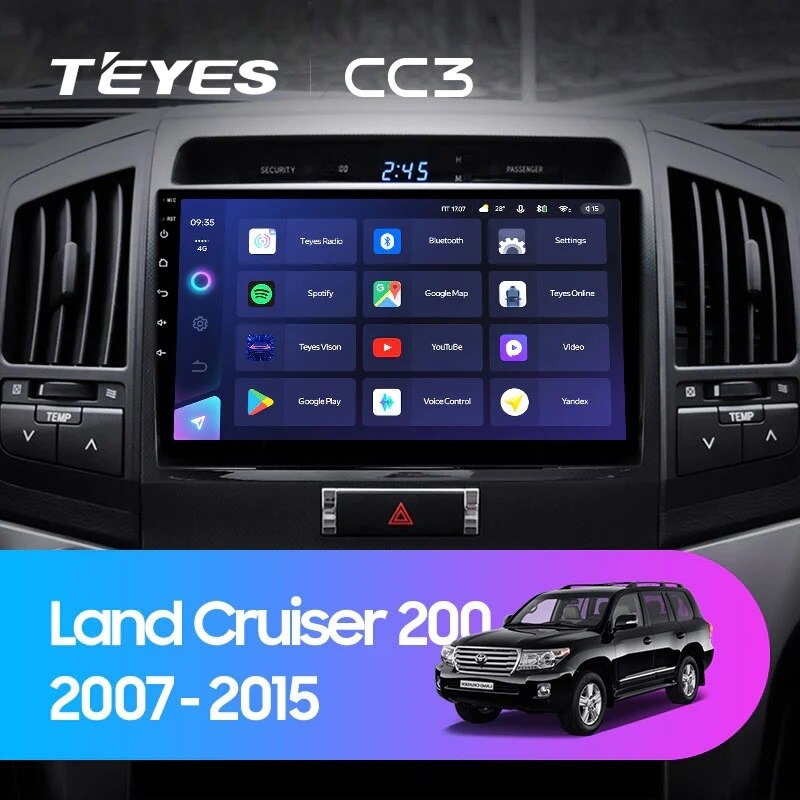 Navigatie Auto Teyes CC3 2K Toyota Land Cruiser LC J100 2002-2007 3 ...