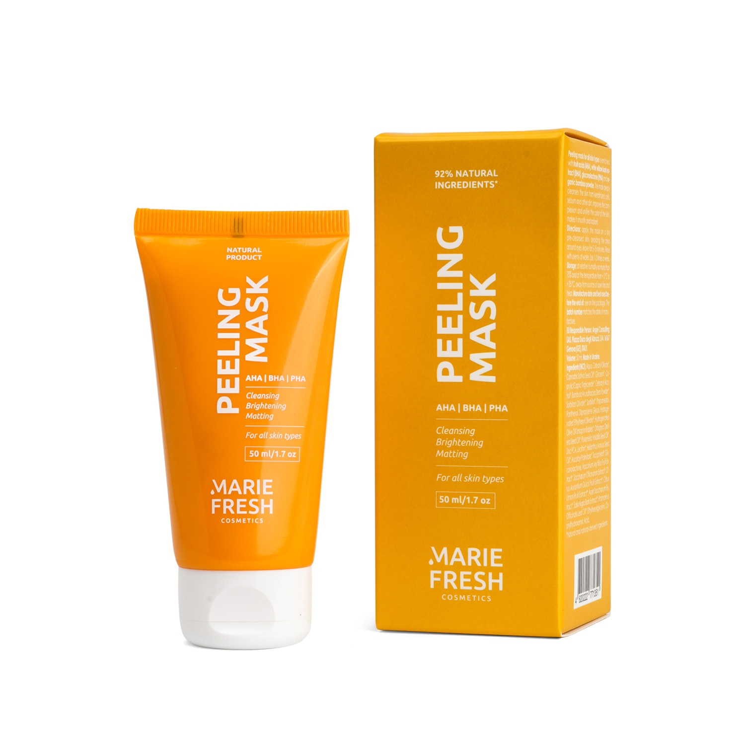 Masca Peeling Marie Fresh Cosmetics cu acizi AHA, BHA si PHA, femei ...