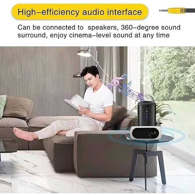 Видео проектор Home Theater led Xentech Light, мини проектор, 360 градуса съраунд звук - eMAG.bg