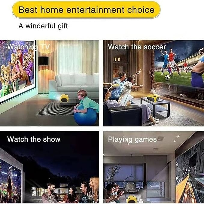 Видео проектор Home Theater led Xentech Light, мини проектор, 360 градуса съраунд звук - eMAG.bg