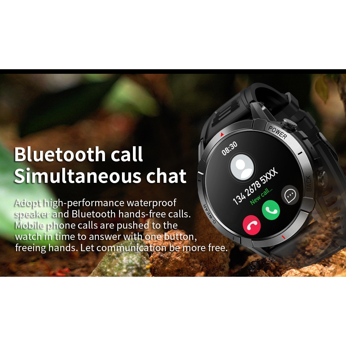 Ceas Smartwatch, BLEKSY®, 36mm AMOLED, Full Touch Screen, Apel ...