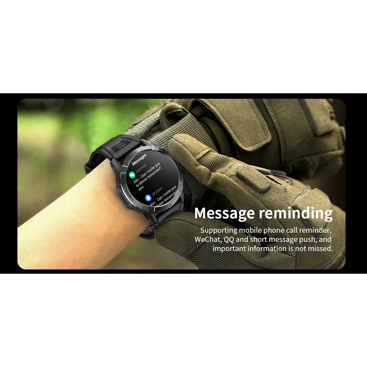 Ceas Smartwatch BLEKSY® Robust, 36mm AMOLED, Full Touch Screen, Apel ...