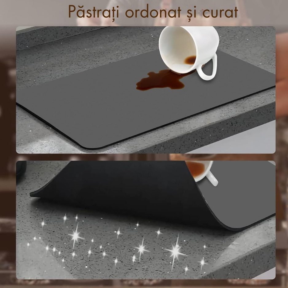 Covoras din cauciuc pentru scurgere vase, aparat cafea, pentru blat ...